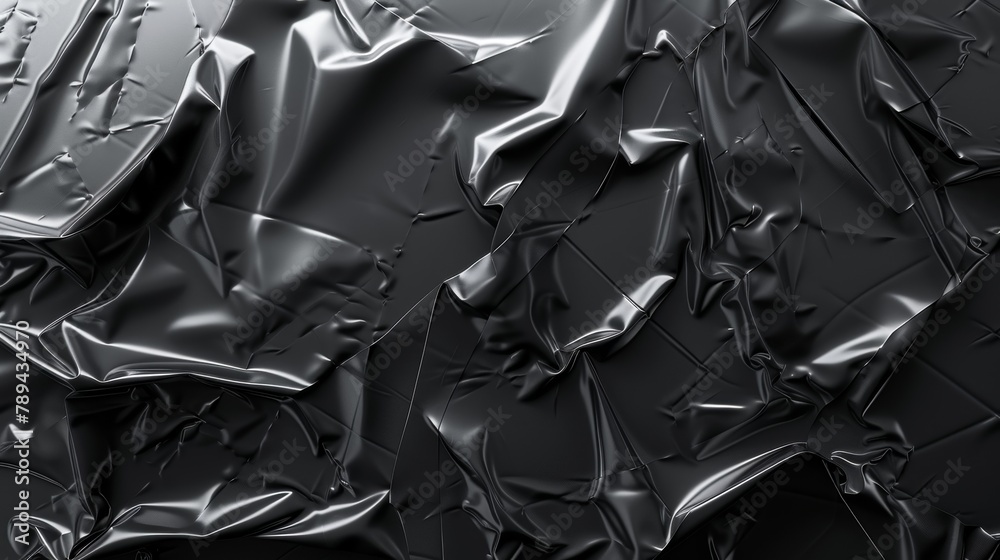 An overlay of plastic wrapper texture over a transparent stretch wrap ...