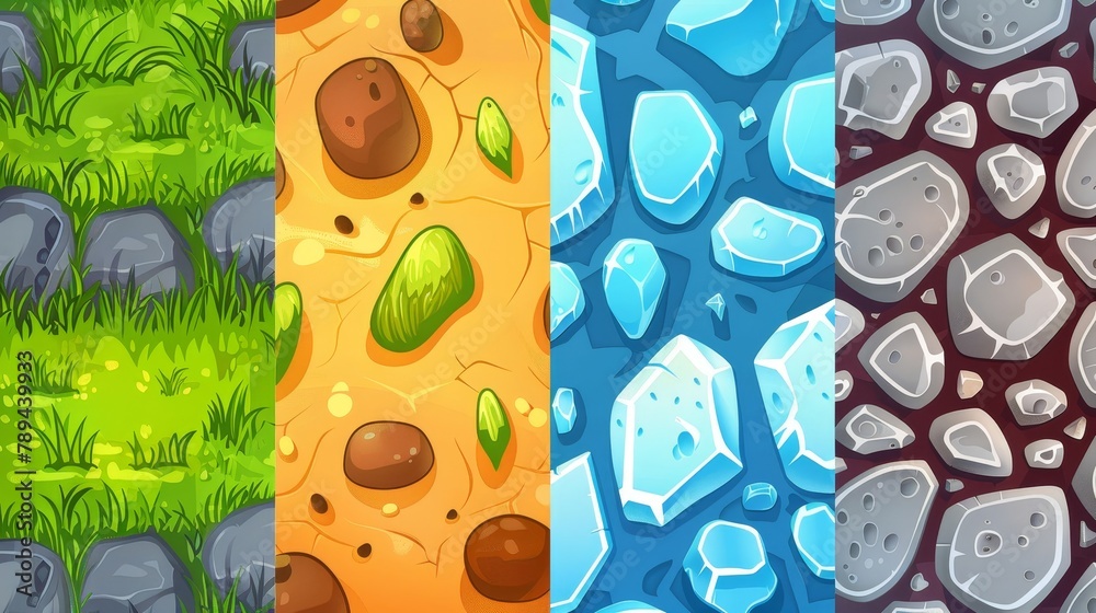 A seamless ground texture layer for a game. Terrain illustrations with ...