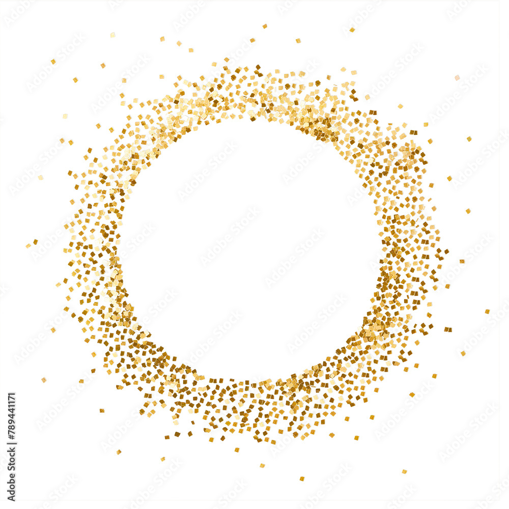 Gold confetti frame png sticker, transparent background Stock ...