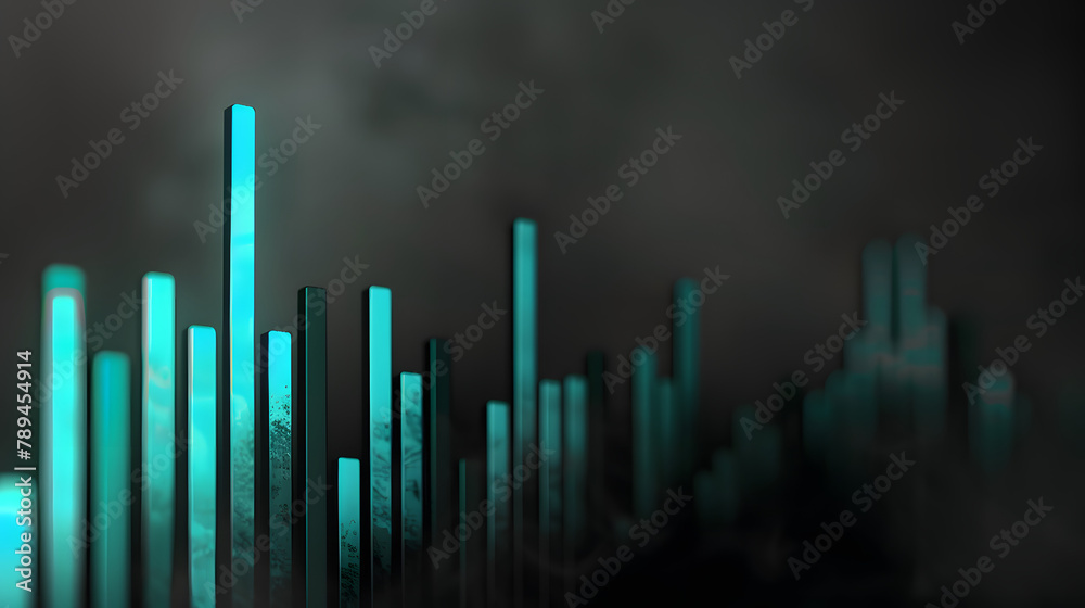 A histogram of rainfall data with a rising pattern. indicating an ...