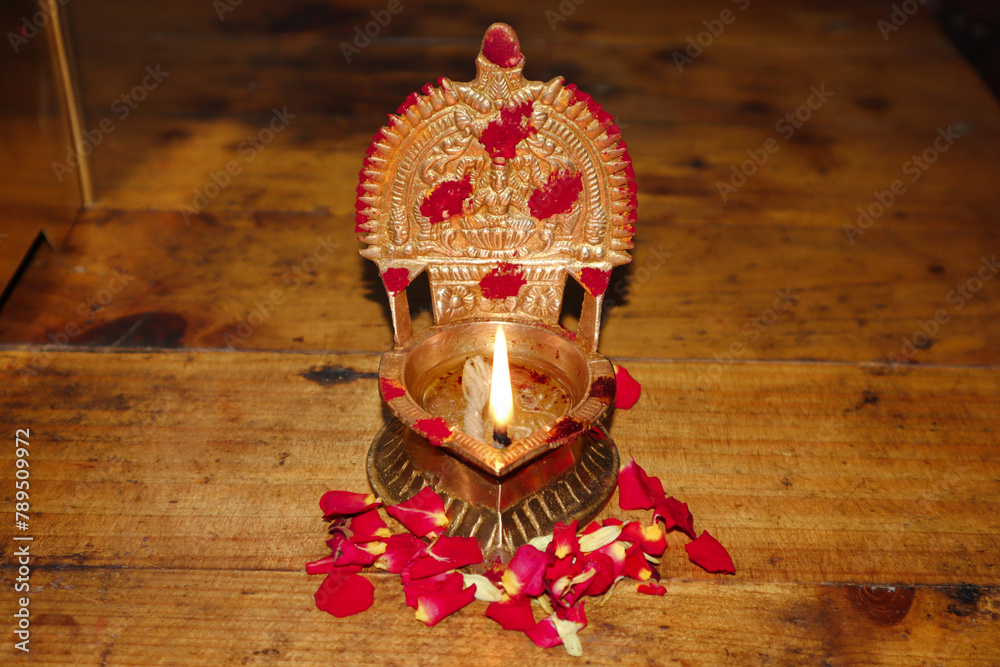 Tamil wedding stage. South Indian traditional pooja lamb(kamatchi ...