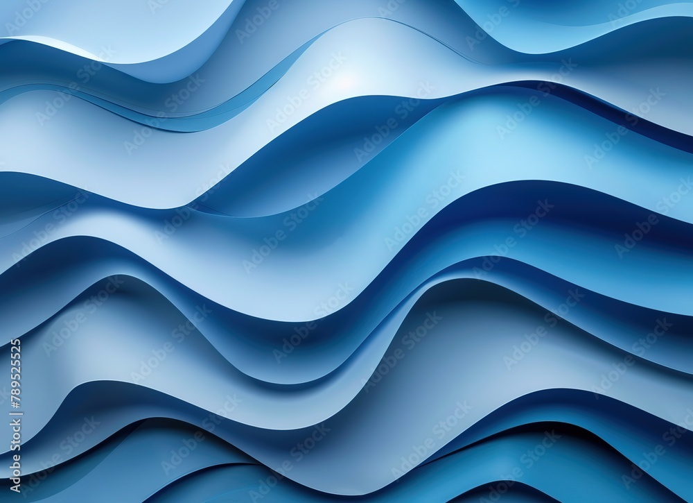 Blue gradient textures waves. Abstract modern canvas design in style of ...