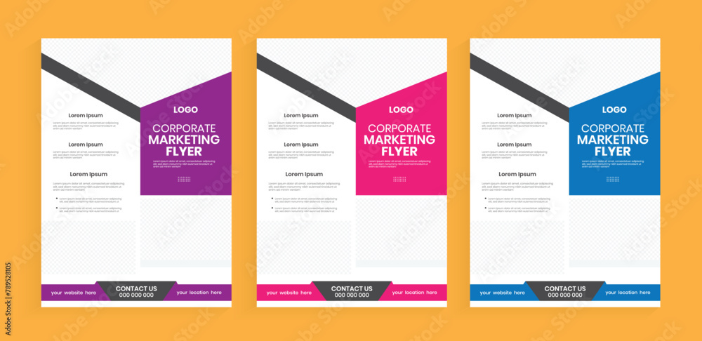 New marketing flier design with EPS-10 file. Corporate a4 flyer design ...