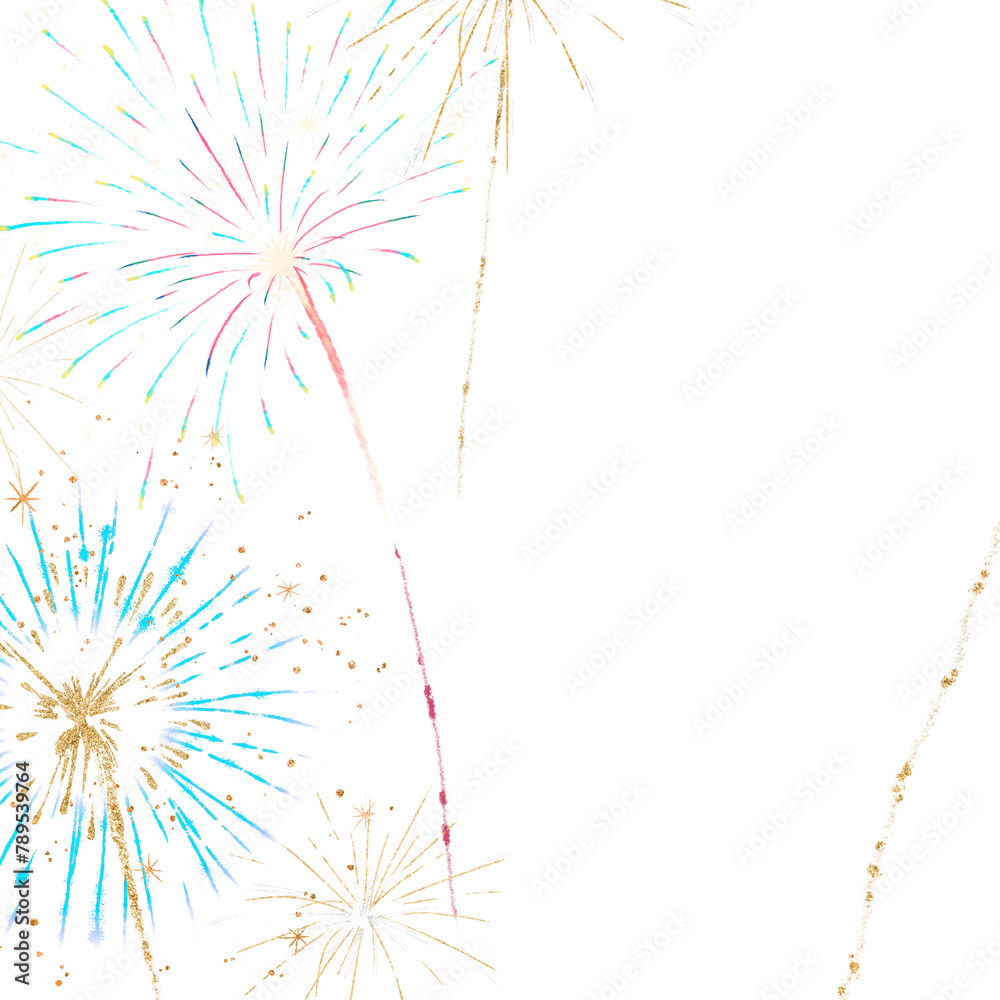 Fireworks border png design element Stock Illustration | Adobe Stock