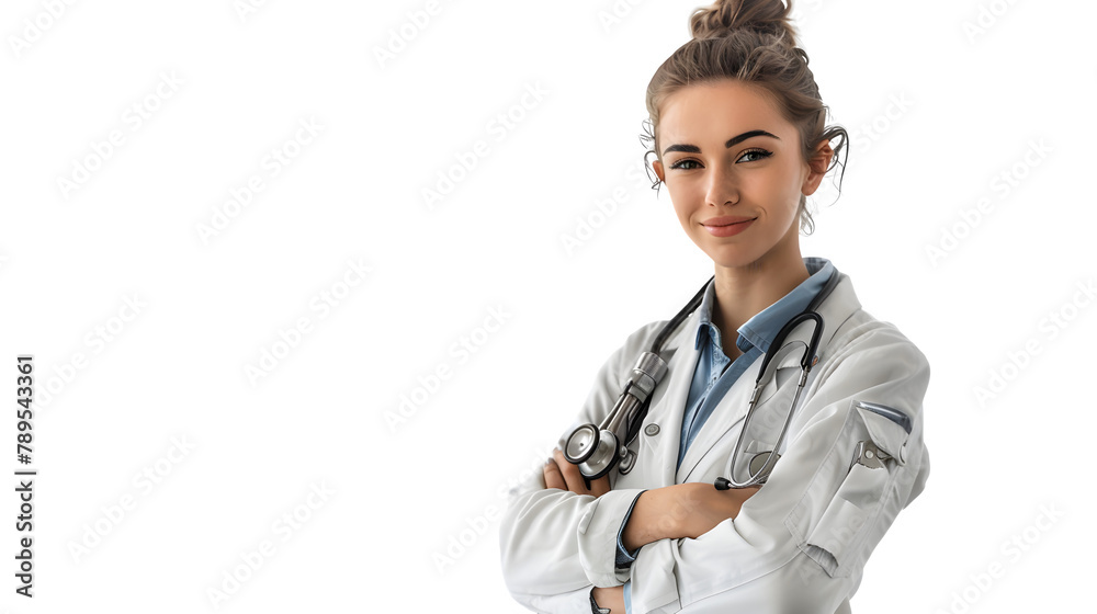 Female doctor isolated on a transparent background, PNG, Ai Stock Photo ...