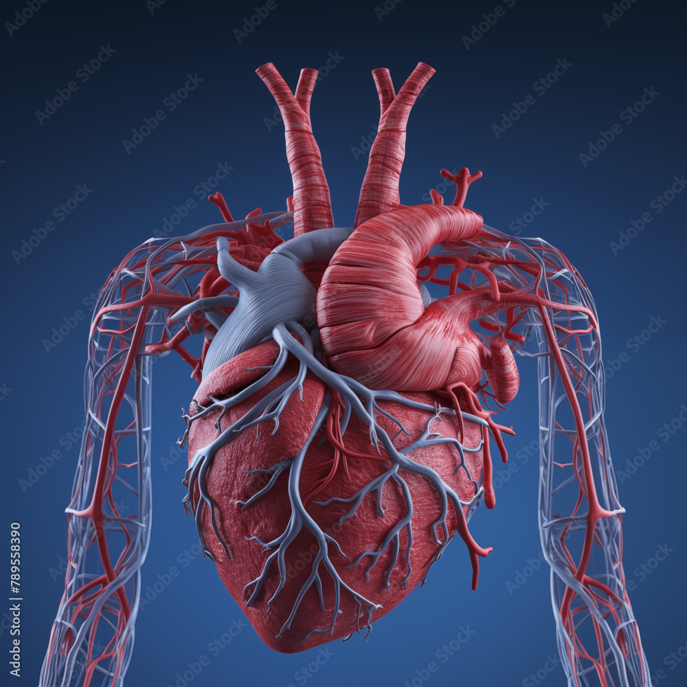 human heart anatomy with clipping path, Human Circulatory System ...