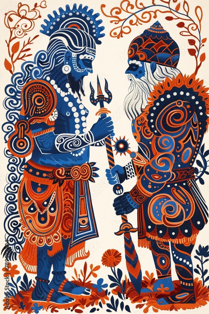 Rama, the blueskinned avatar of Vishnu, faces off against Odin, the ...