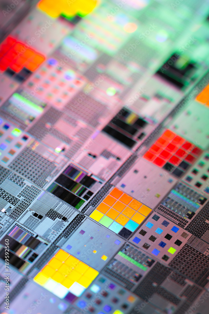 Silicon wafer semiconductor macro. Technology background. Stock Photo ...