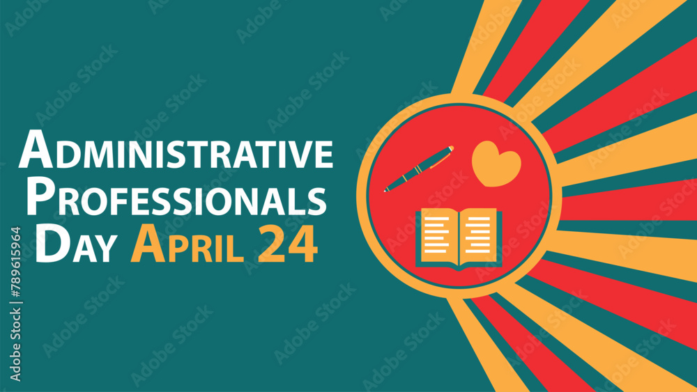 Administrative Professionals Day vector banner design. Stock Vector ...