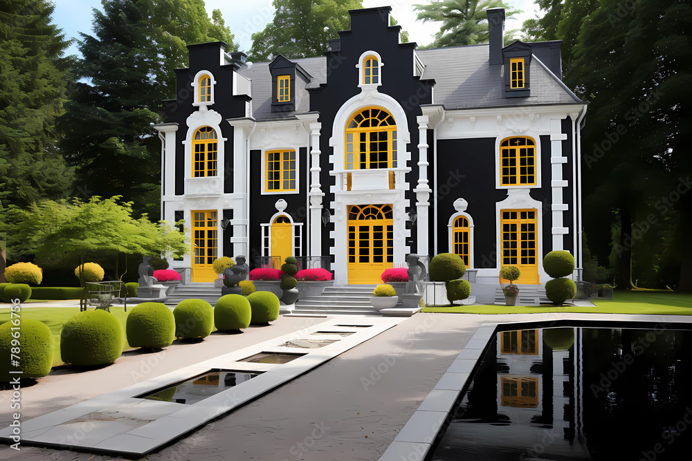 Châteauesque Style House (Color Pop) - Originated in France in the late ...