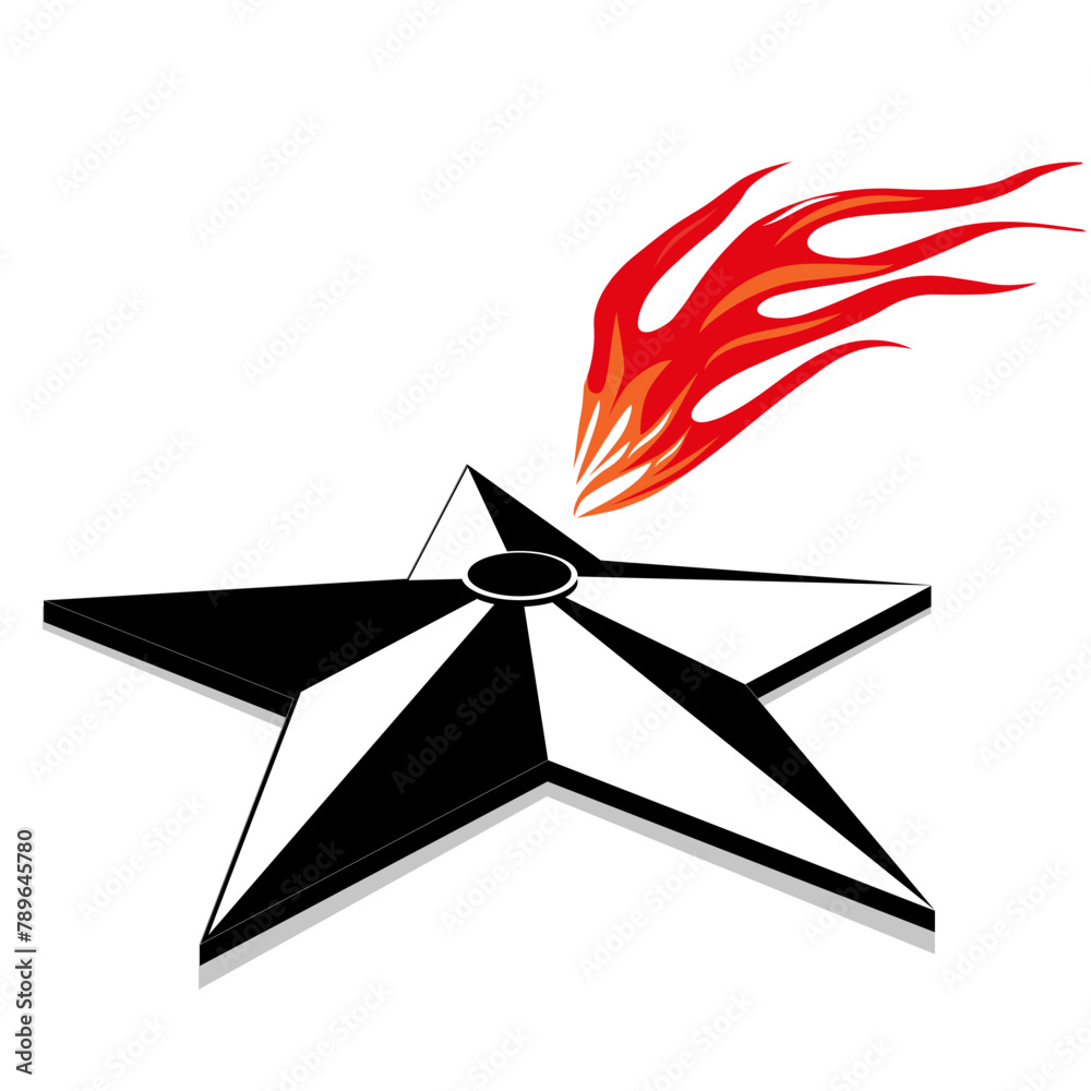 memorial 9 may eternal flame symbol in Great Patriotic War star flame ...