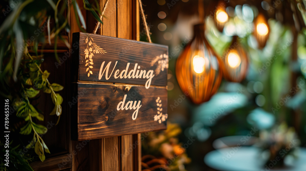 Inscription on the card - wedding day, wedding ceremony, wedding ...