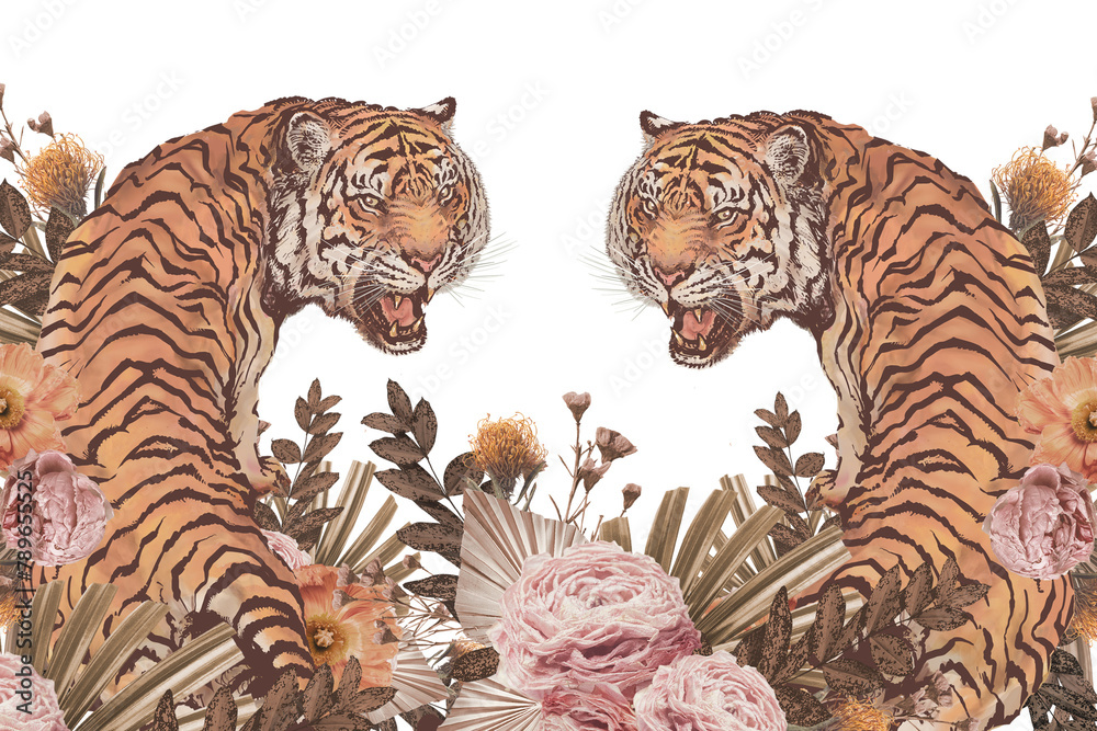 Tiger border png clipart, transparent background Stock Illustration ...