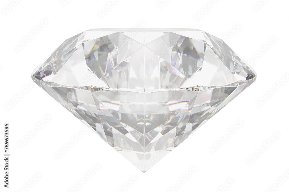 3D diamond png clipart, realistic jewelry illustration on transparent ...