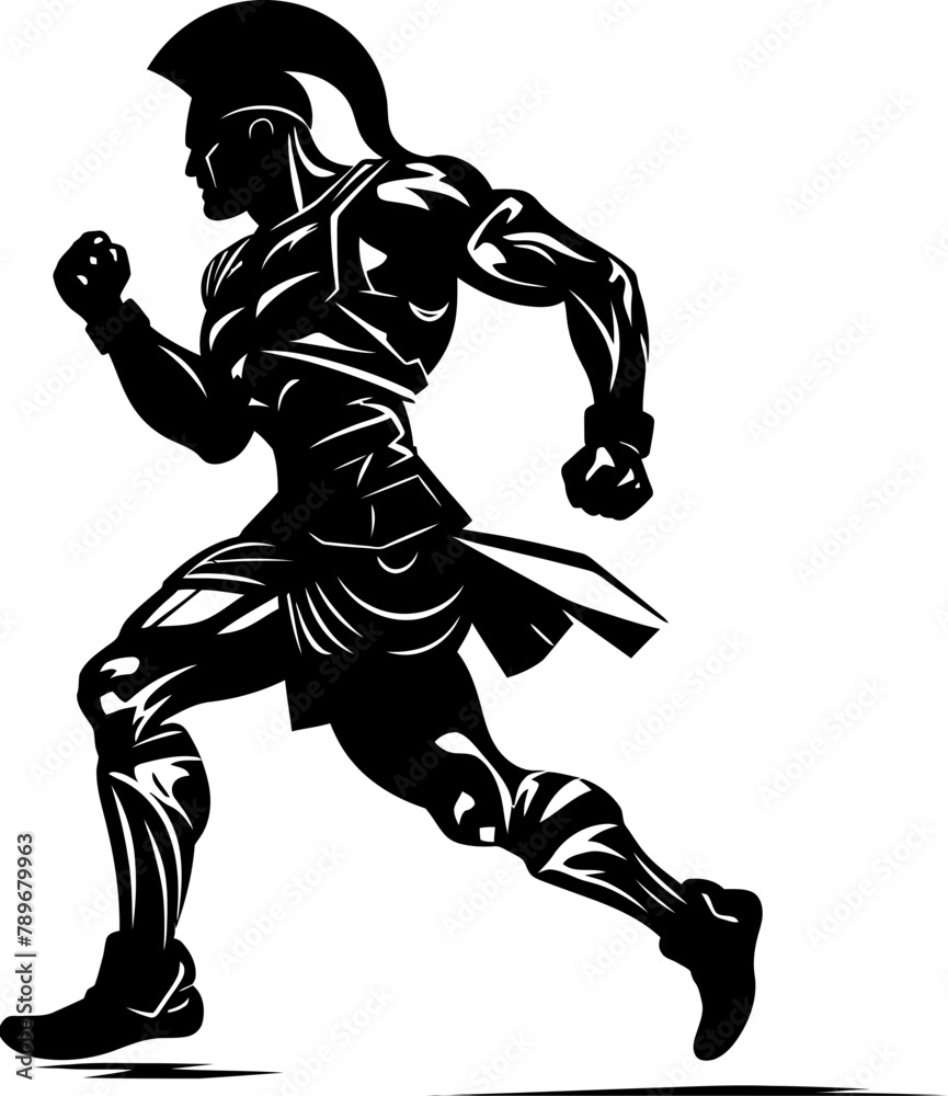 Racing Roman Running Warrior Symbol Swift Spartan Stride Gladiator ...