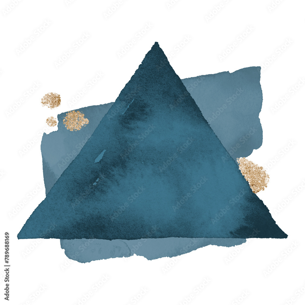 Watercolor smudge png clipart, triangle design space graphic on ...