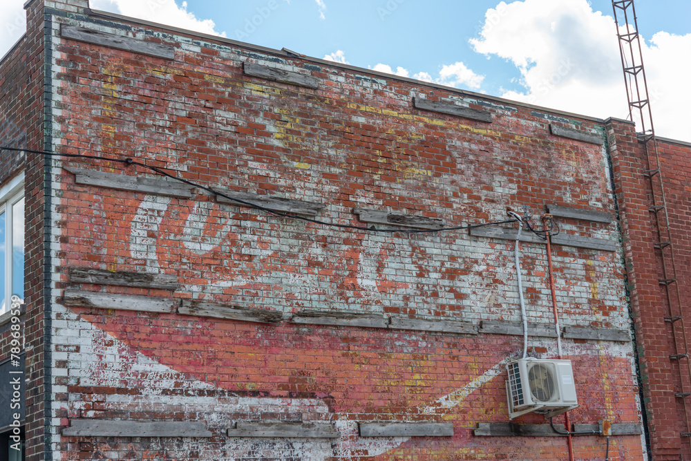 ghost sign of what was once a Coca-Cola mural in Toronto, Canada Stock ...