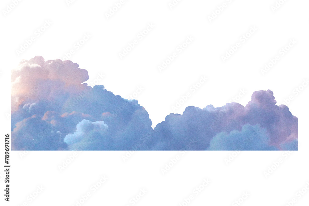 Blue cloud png border, sky element, transparent background Stock ...