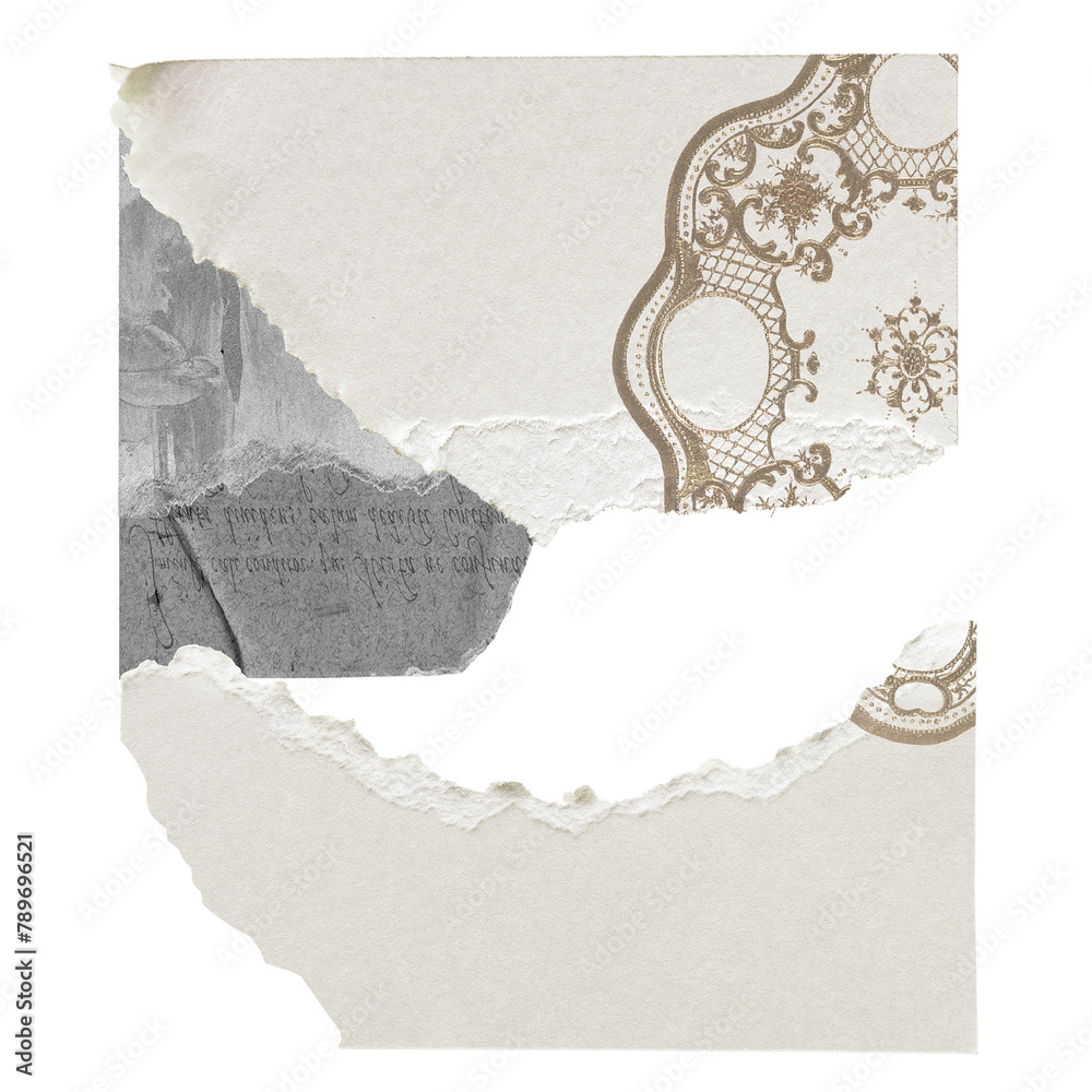 Ripped vintage paper png, transparent background Stock Illustration ...