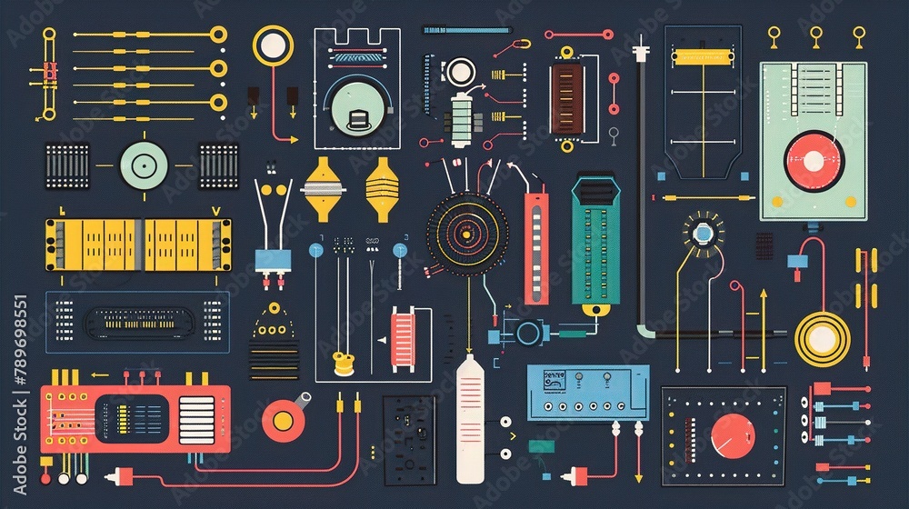 Technical schematic diagram of pulse stabilizer electronic device ...