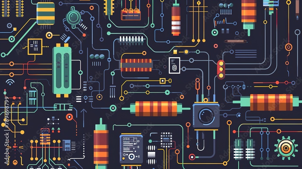 Technical schematic diagram of pulse stabilizer electronic device ...