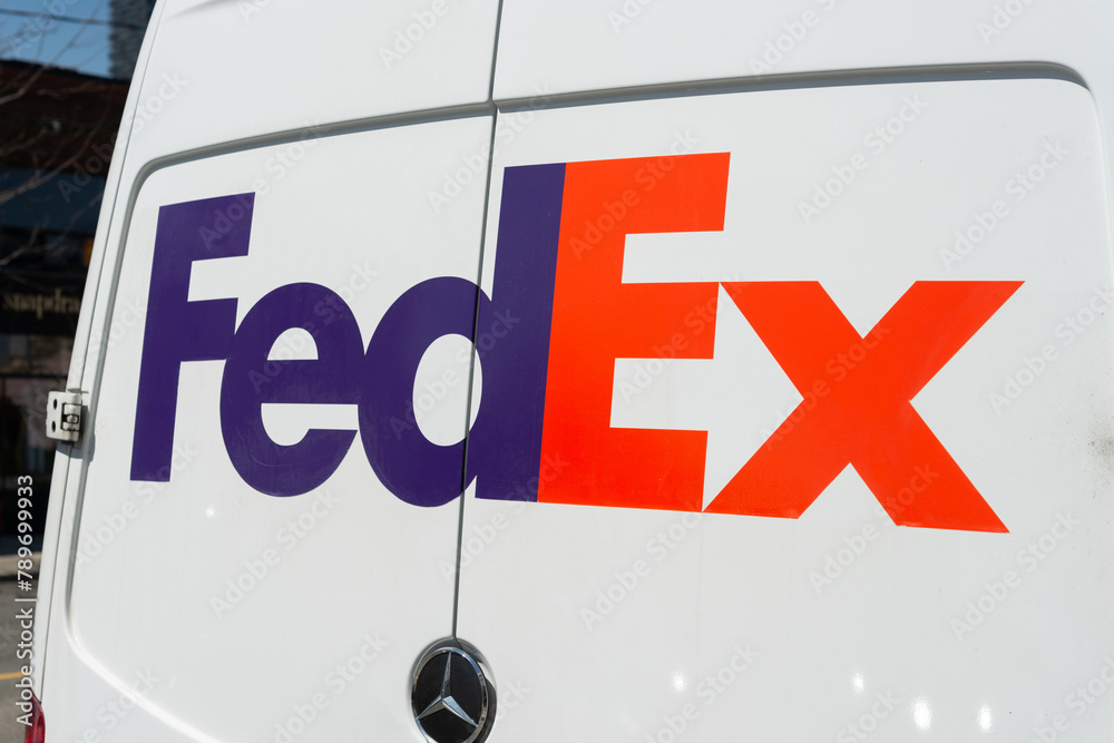 Behind the scenes: A close-up view of the sturdy back doors of a FedEx ...