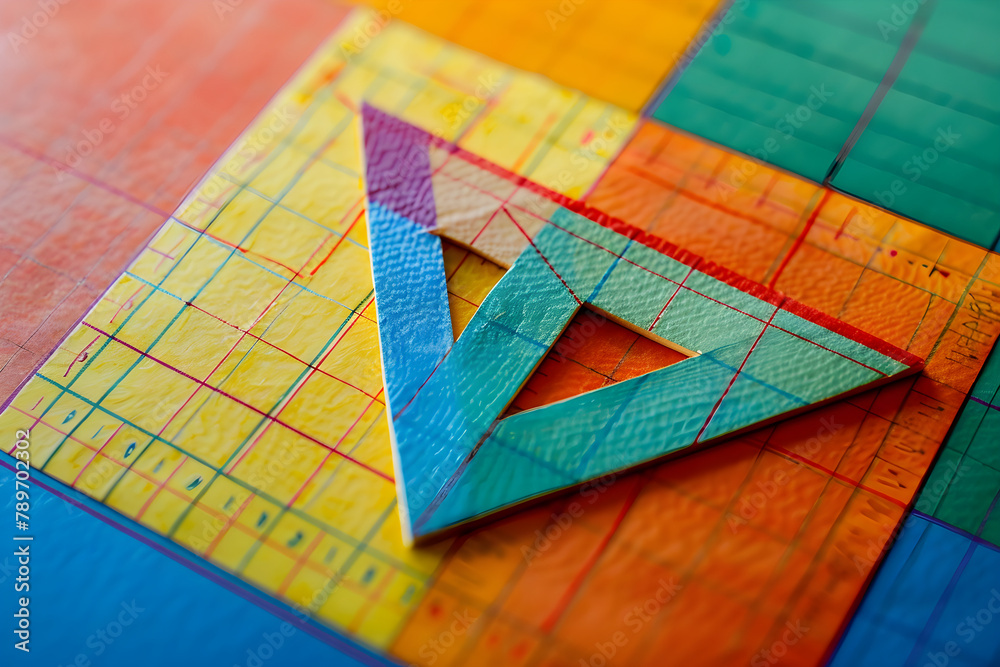 Foto de Colorful and Engaging Illustration of Pythagorean Theorem: A ...