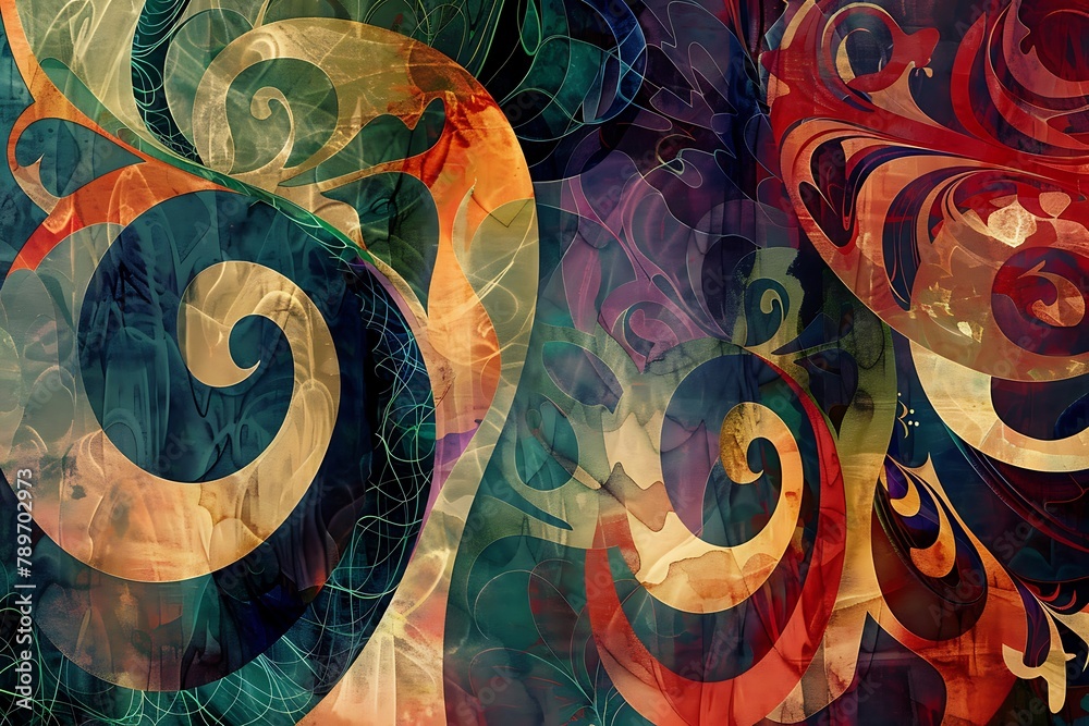 Abstract Art Digital Collage. An abstract digital art collage texture ...