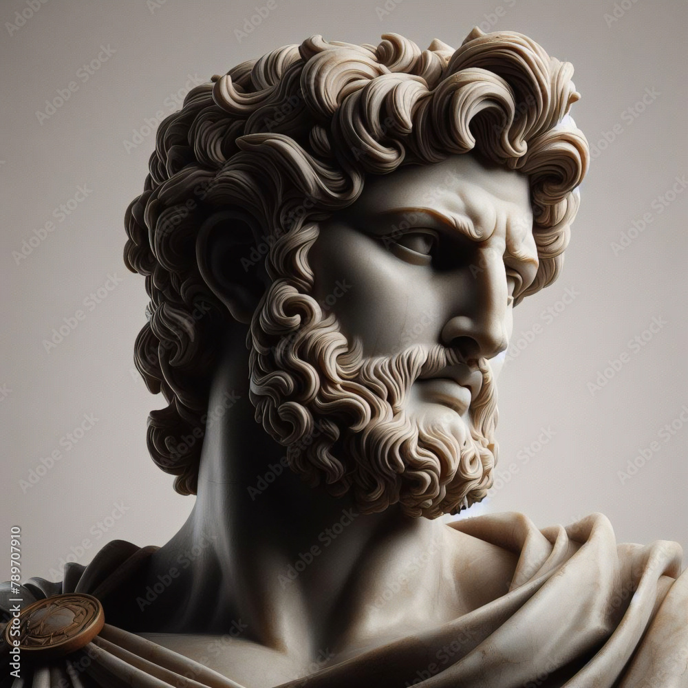 God Apollo bust sculpture. Ancient Greek god of Sun and Poetry Plaster ...