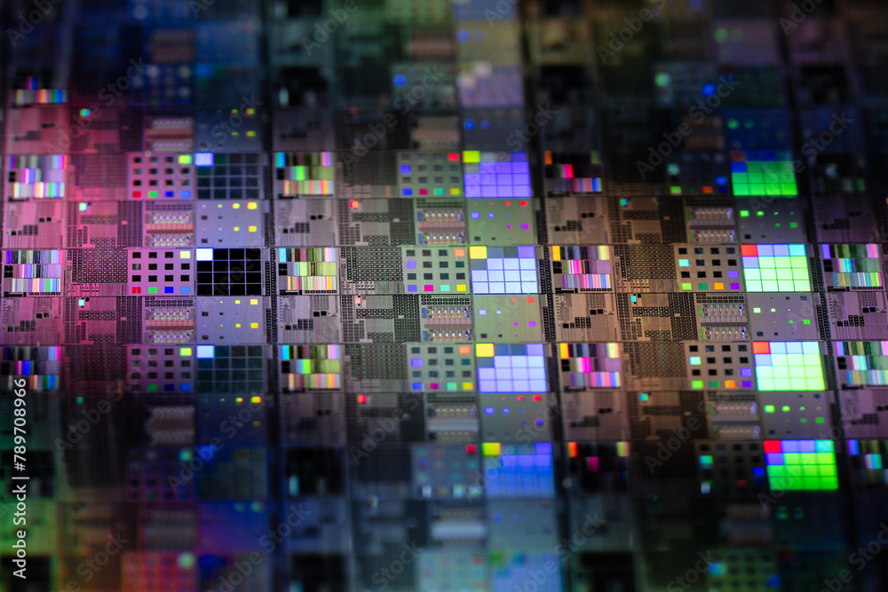 Silicon wafer semiconductor macro. Technology background. Stock Photo ...