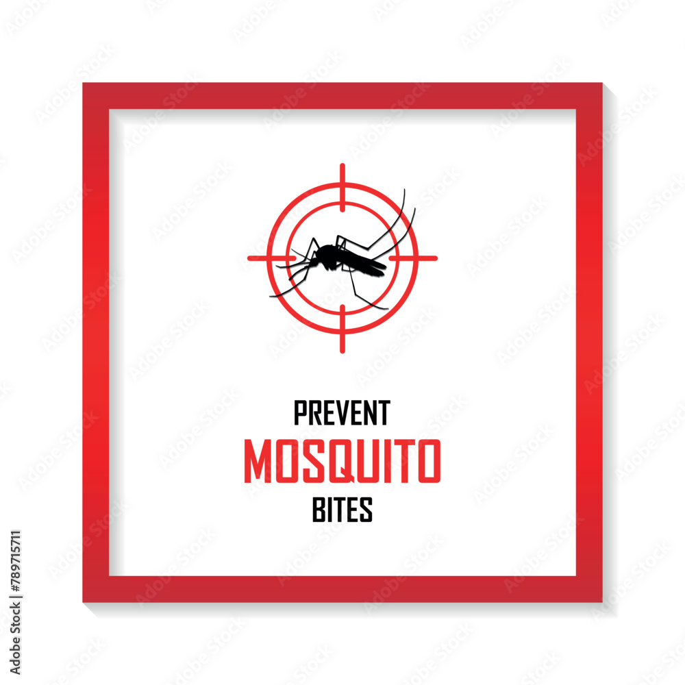 Vetor do Stock: Prevent mosquito bites, dengue and malaria awareness ...