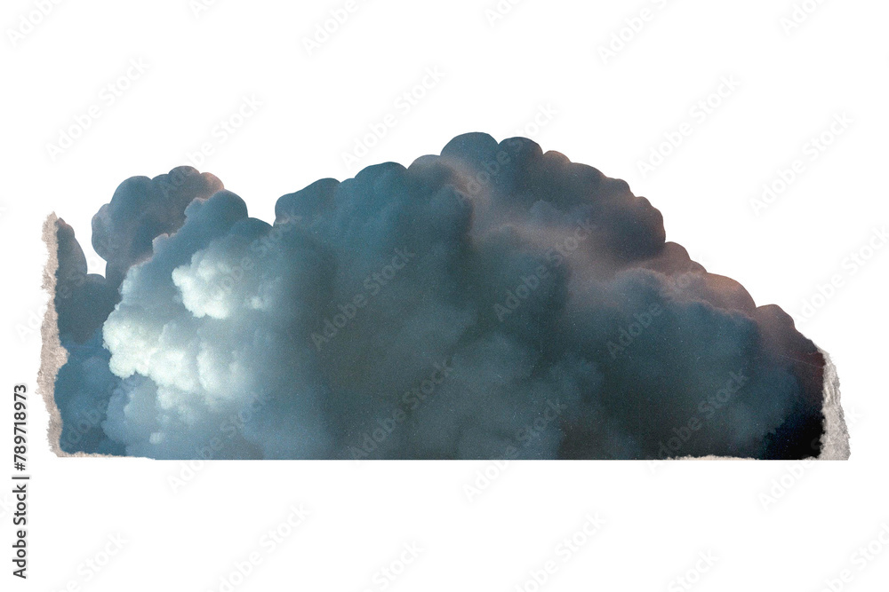 Storm cloud png ripped paper border, transparent background Stock ...