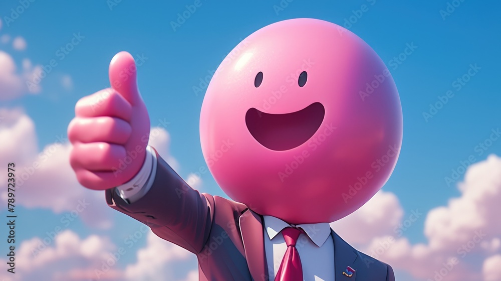 The Pink Man character is shown giving a round of applause in a ...