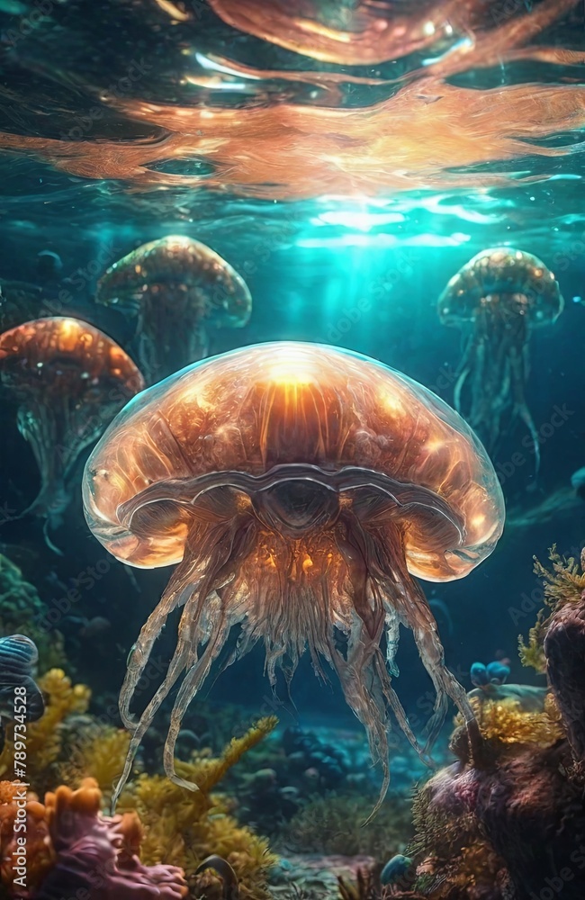 underwater life Bioluminescent marine life in biotech research ...