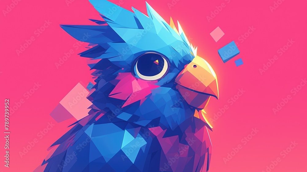 Brighten up your designs with a stunning bird 2d glyph in vibrant ...