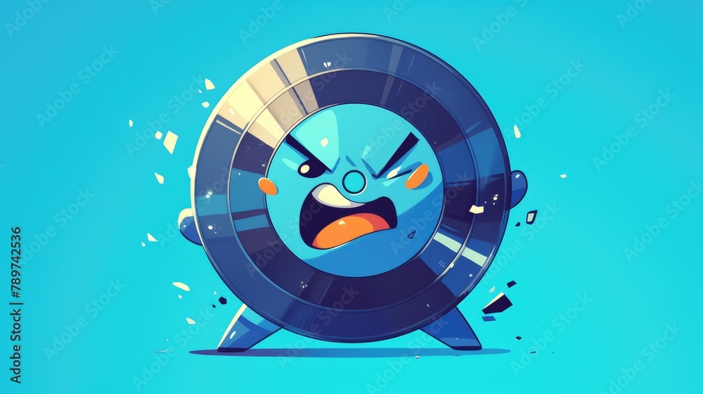 The adorable optical disc cartoon character is depicted with an irked ...