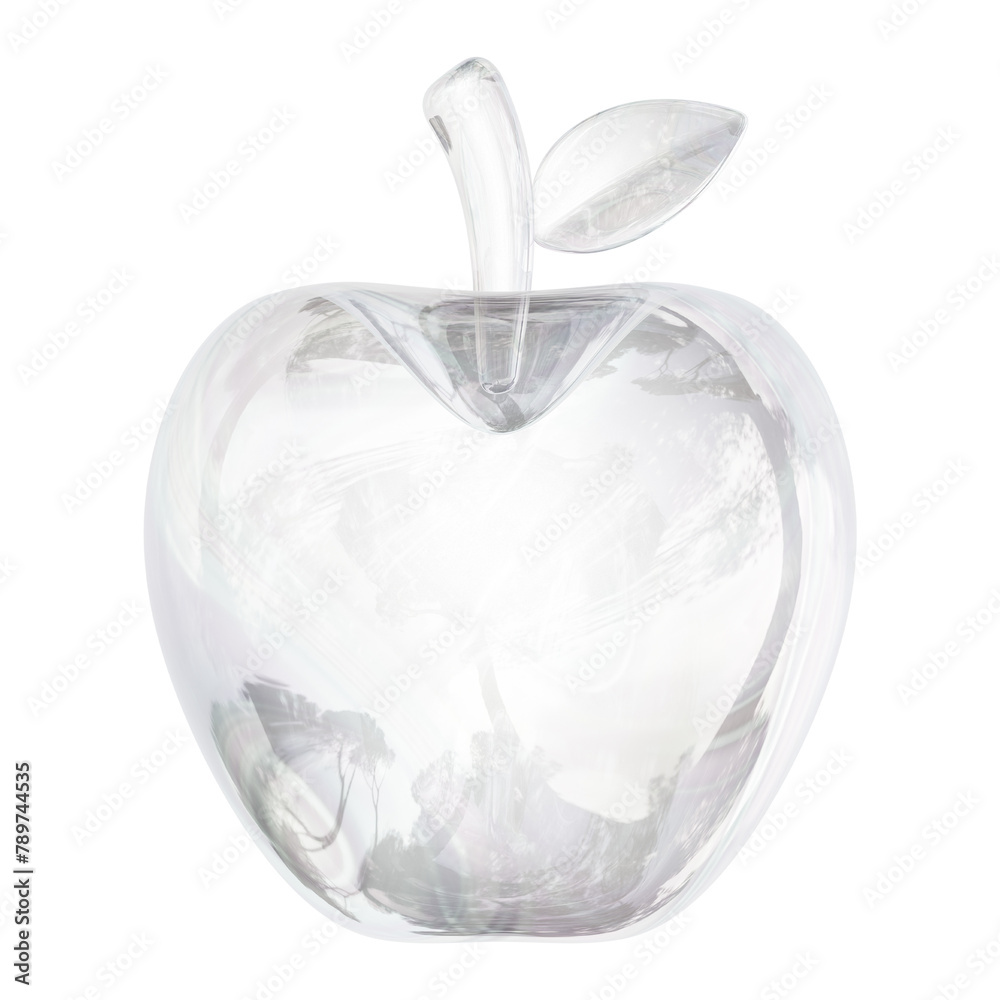 Apple icon png sticker, 3D crystal glass, transparent background Stock ...