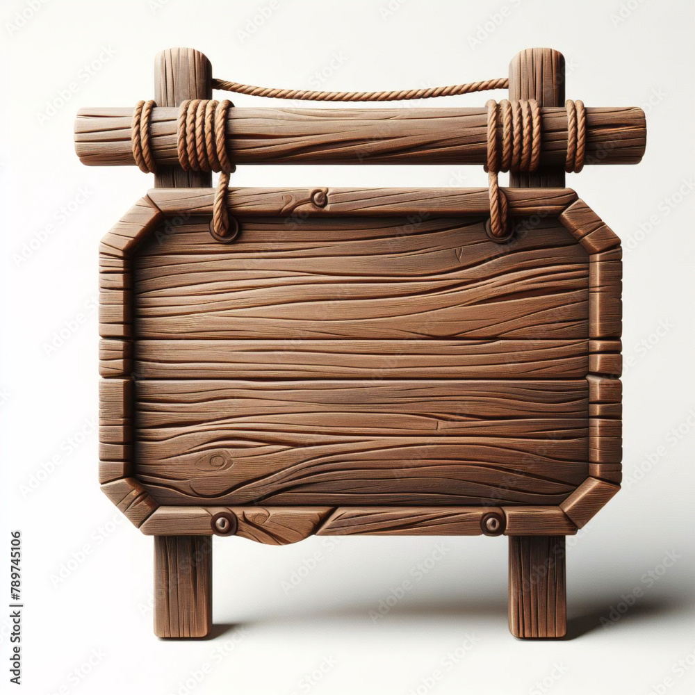 Blank empty wooden rustic signage sign board signpost post wood on ...