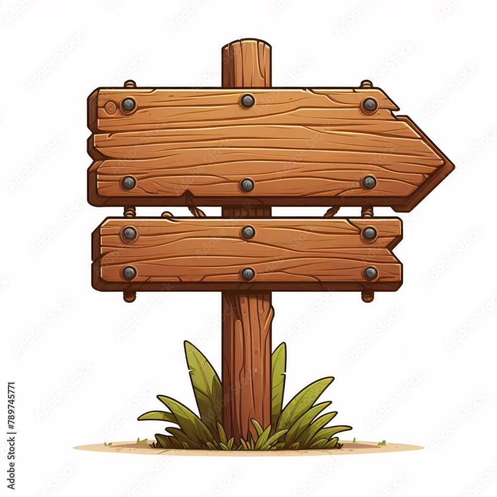 Blank empty wooden rustic signage sign board signpost post wood on ...