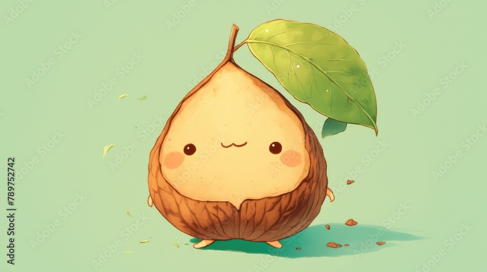 Meet our adorable walnut cartoon character flaunting an irresistibly ...