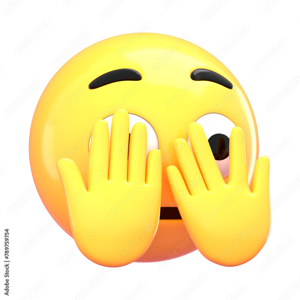 PNG 3D peeking eye emoticon sticker, transparent background Stock ...