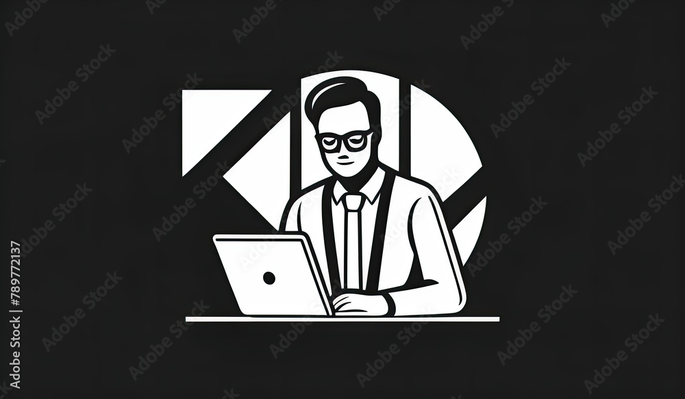 businessman with laptop, person with laptop, person working on laptop ...
