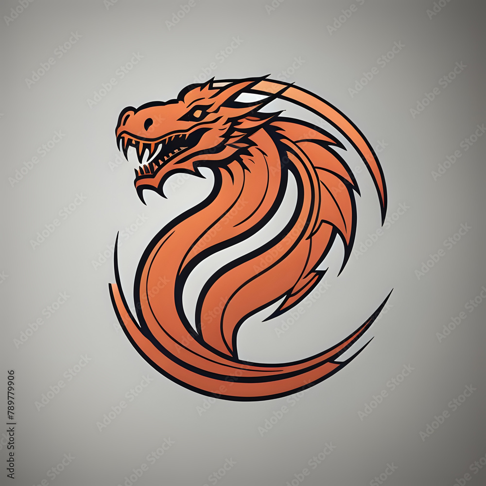 Logo Iconic Dragon Circel Logo Dragon Chinese Dragon Tattoo Dragon Tattoo Design Dragon