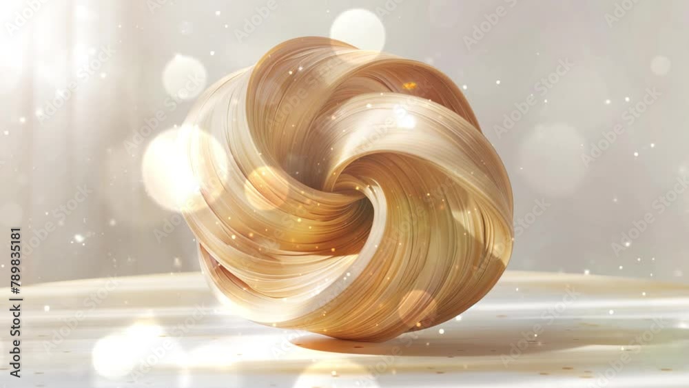 realistic render of a twisted shape with wool material. seamless ...