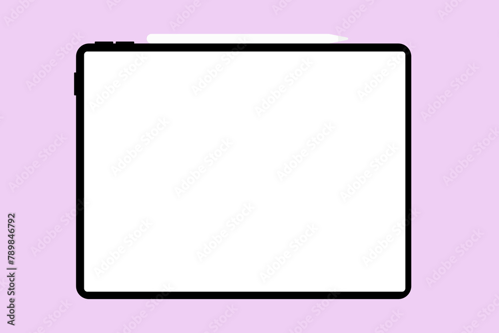 iPad png transparent screen mockup, digital device illustration Stock ...