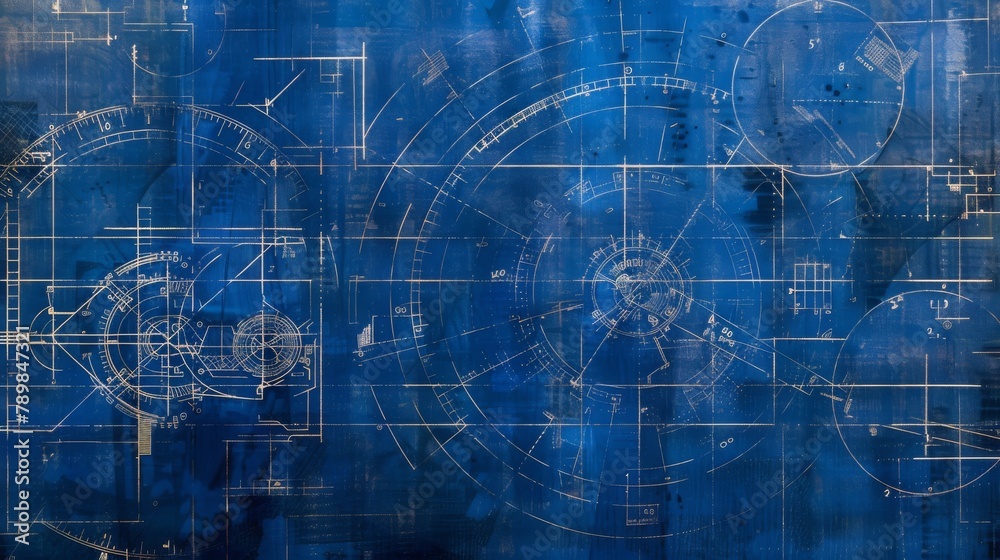 Blueprint craft texture as DIY background, copy and text space, 16:9 ...