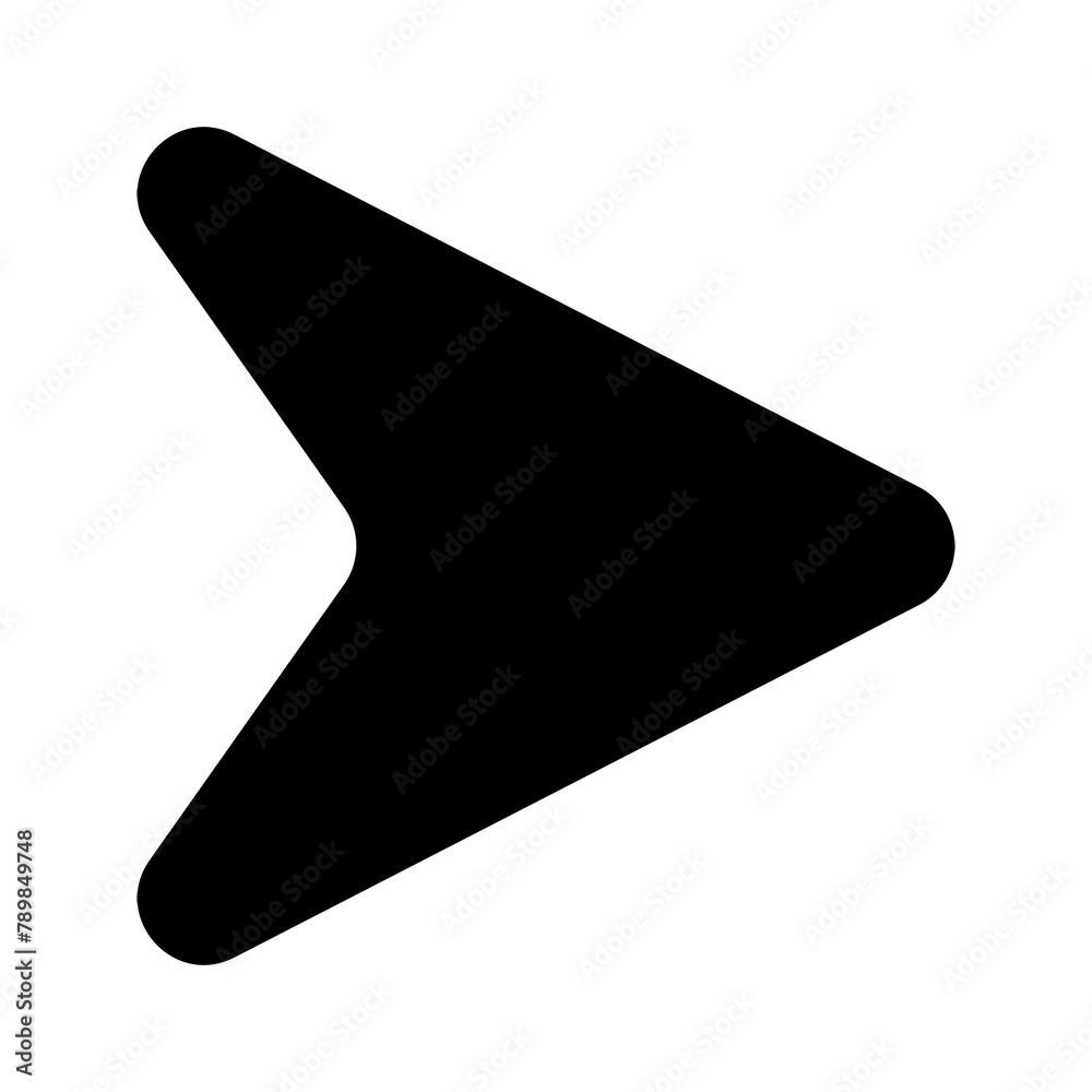 Dash arrow png icon, black sticker, play transparent symbol Stock ...