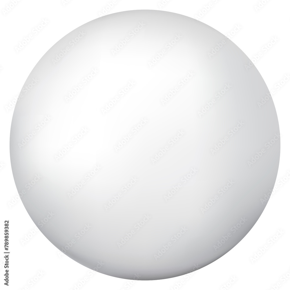 Geometric sphere png shape, 3D rendering in white on transparent ...