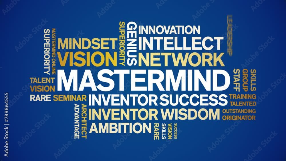 Mastermind animated word cloud;text design animation tag kinetic ...