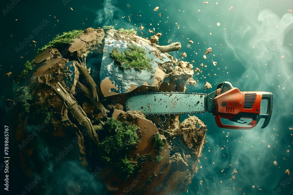 Dynamic of deforestation metaphor concept dimensions broken earth by a ...